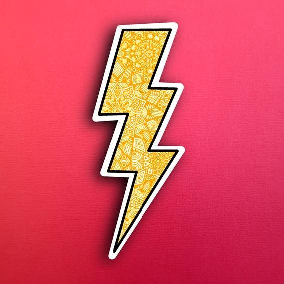 Lightening Bolt Waterproof Sticker – Zenspire Designs