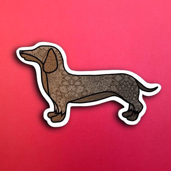 Dachshund Waterproof Sticker – Zenspire Designs