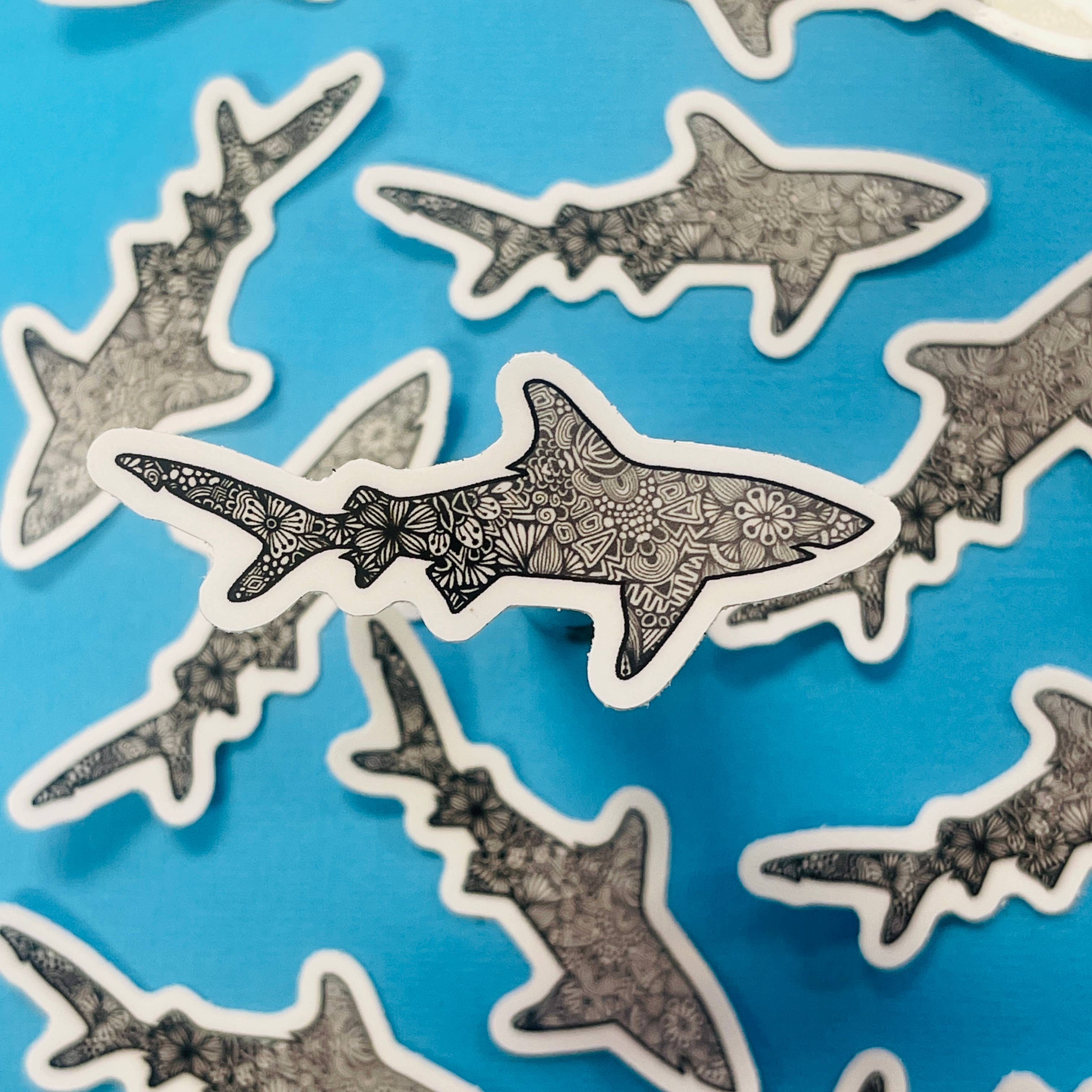 Mini Shark Waterproof Sticker – Zenspire Designs